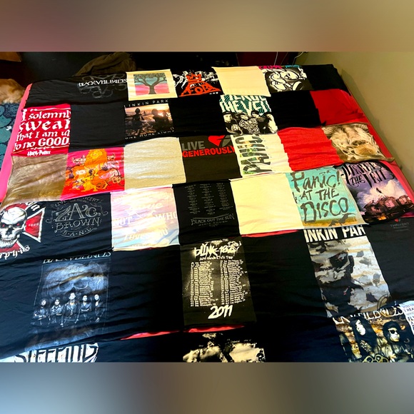 Bedding | Rare Emo Vintage Band Tshirt Blanket | Poshmark